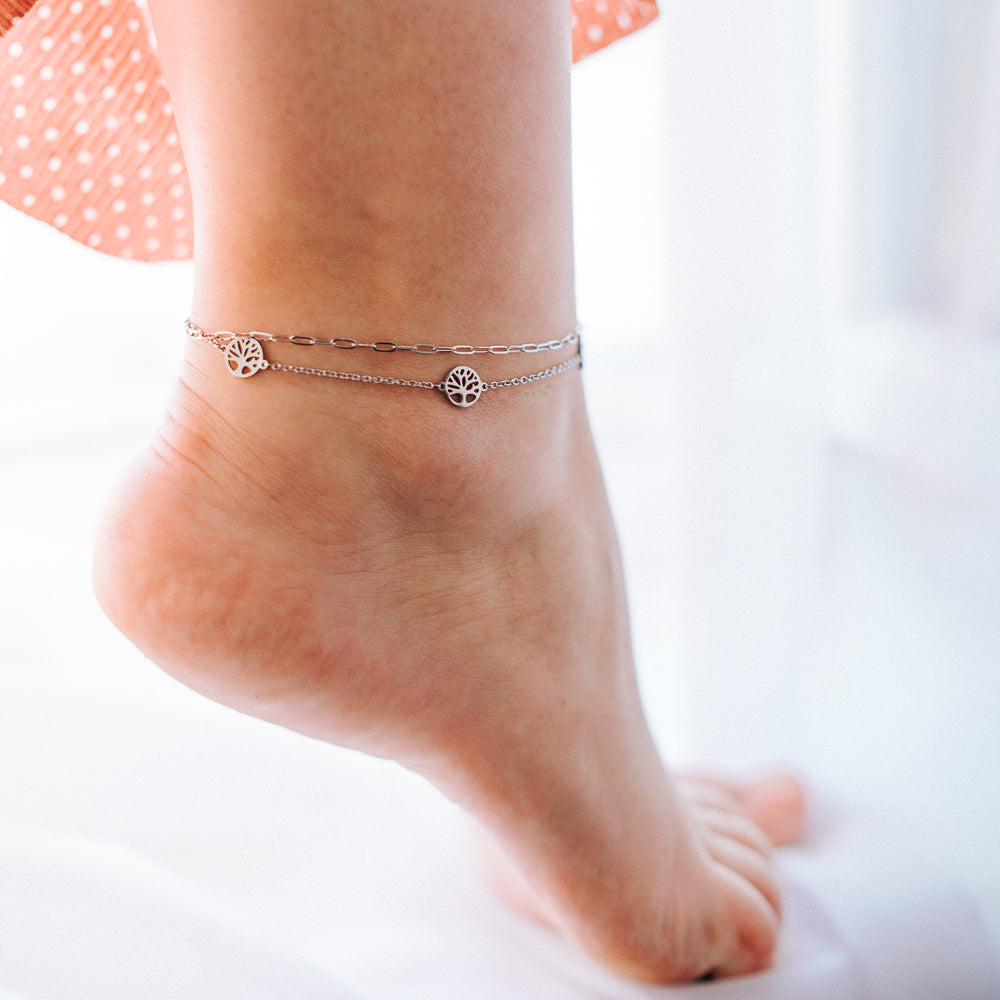 Julie Julsen Anklet TREE silber aus Stahl
