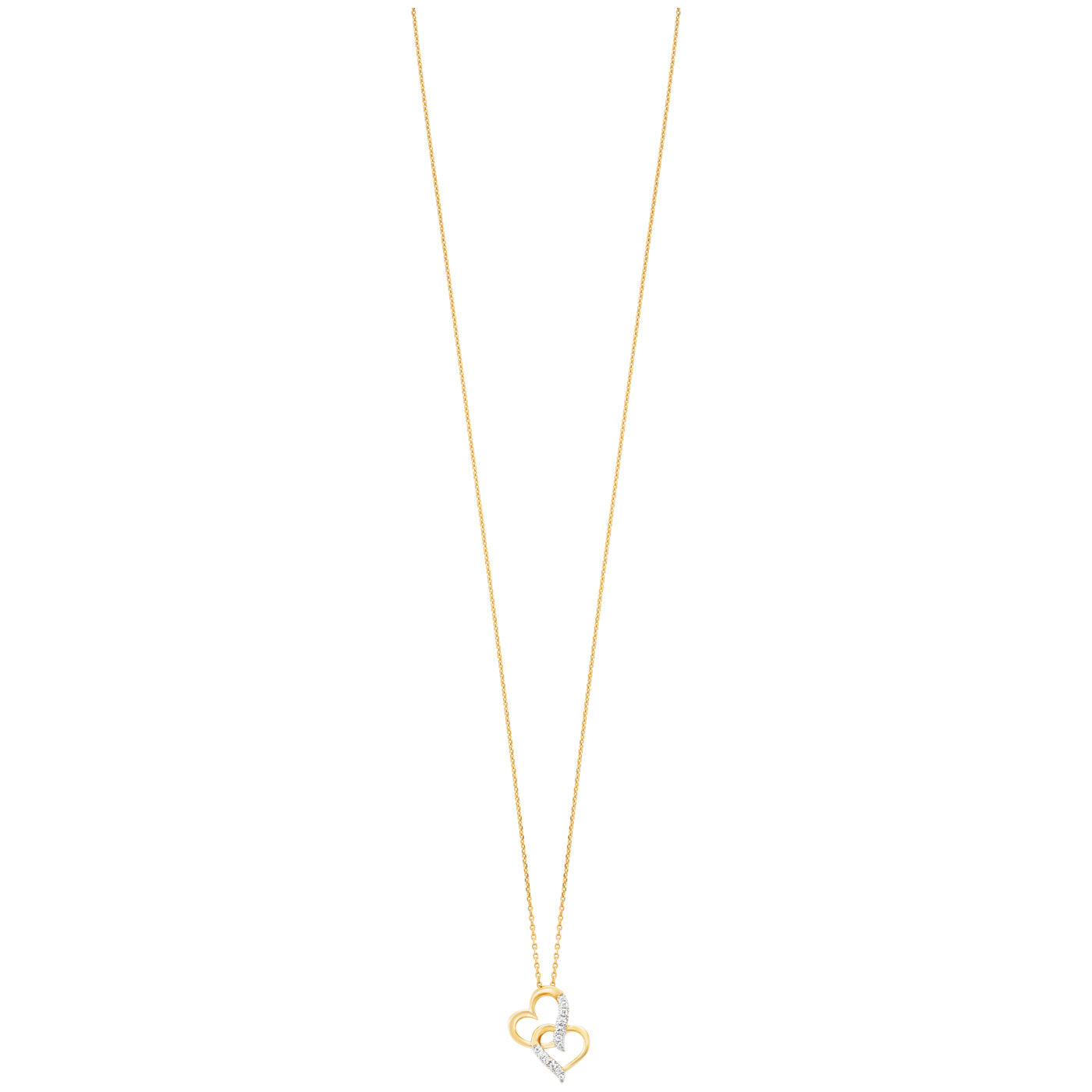 Julie Julsen Chaîne avec un cœur pendentif doré avec 13 zircone